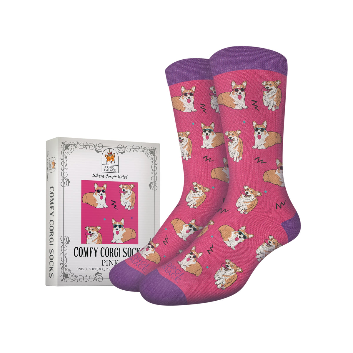Pink Comfy Corgi Socks – corgipalace.com